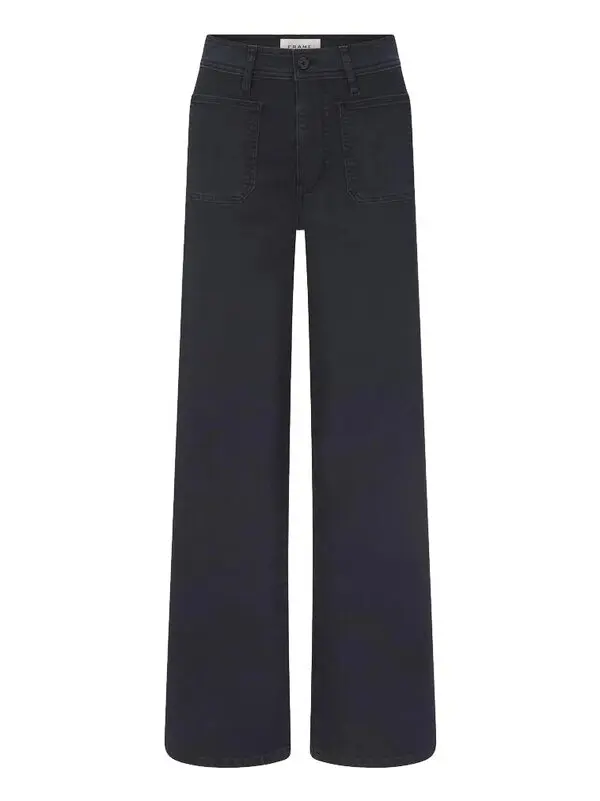 FRAME Le Slim Palazzo Harbor Pocket Pants - Navy