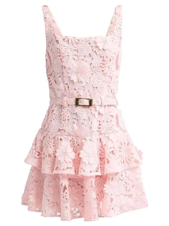 Generation Love Lisette 3d Guipure Lace Minidress - Ballet Slipper