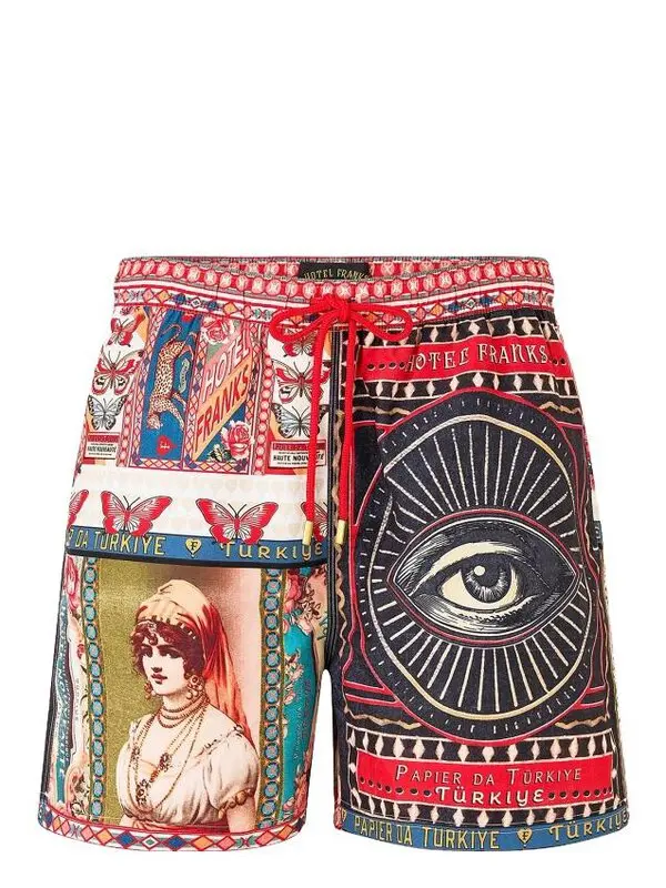 Camilla Graphic Mid-length Boardshorts - High Class Hookah