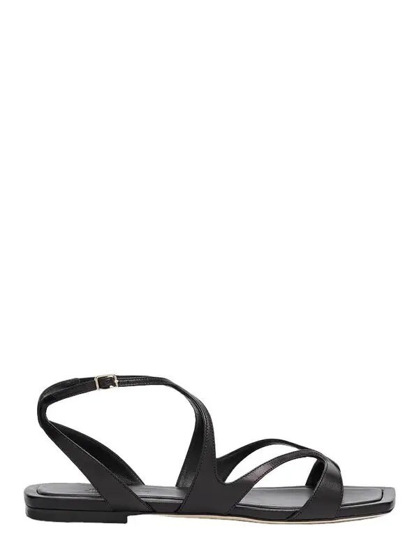JIMMY CHOO Ayla Strappy Leather Sandals - Black