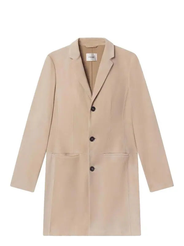 FRAME The Sleek Suede Jacket - Sand