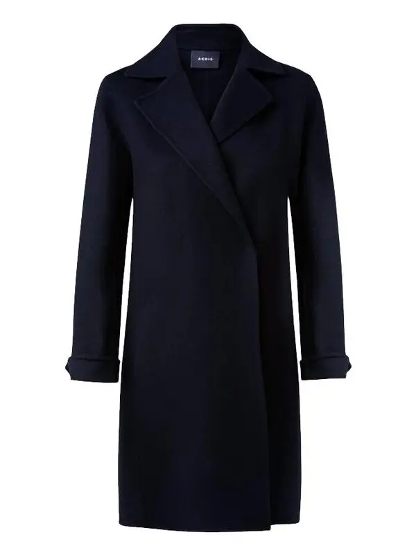 Akris Bera Double-faced Cashmere Car Coat - Black