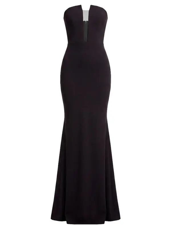 Dress The Population Izzy Strapless Crepe Mermaid Maxi Dress - Black