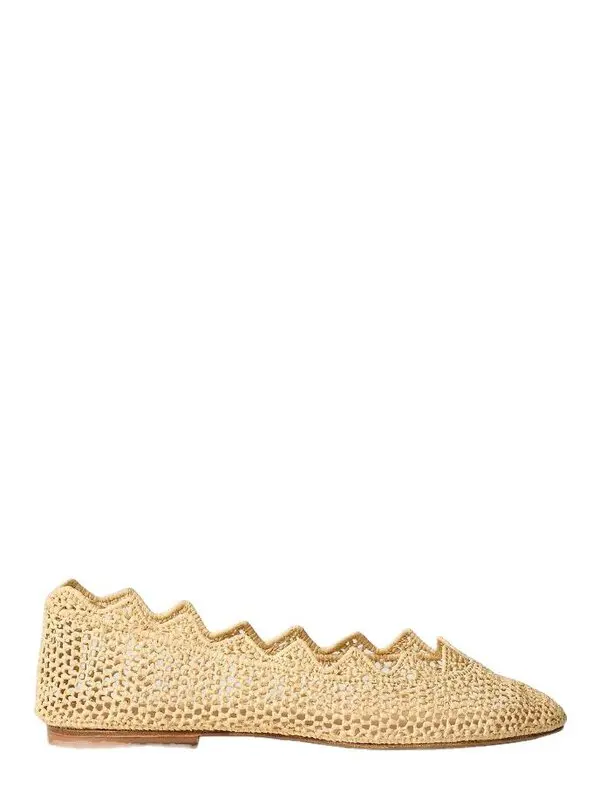 ODISSI Harper Woven Ballet Flats - Natural