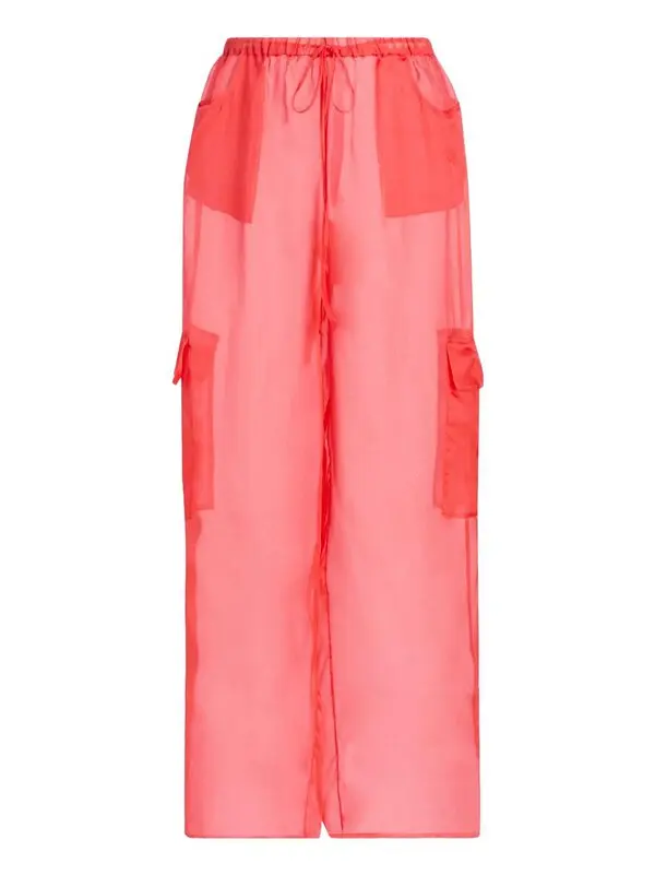 Kiki De Montparnasse Sheer Silk Organza Pants - Pamplemousse