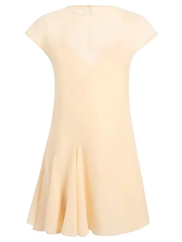 Khaite Scarla Silk Cap-sleeve Mini Dress - Champagne