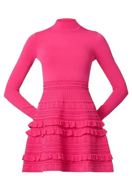 Shoshanna Joie Knit Fit & Flare Minidress - Fuchsia
