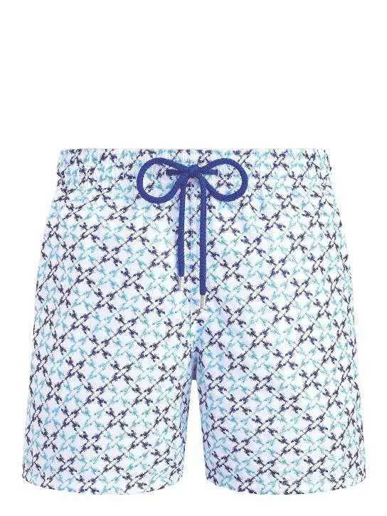 Vilebrequin Homard Embroidered Swim Trunks - Blanc