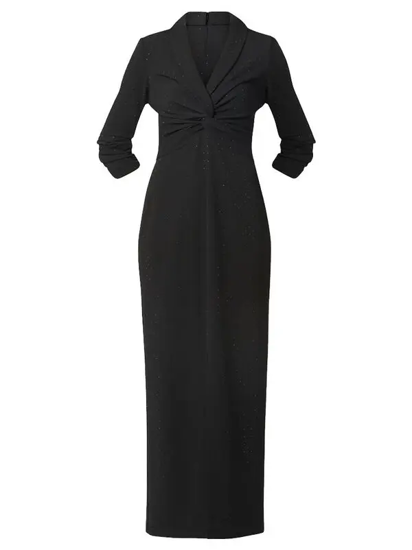 Shoshanna Asher Embellished Crepe Dress - Jet