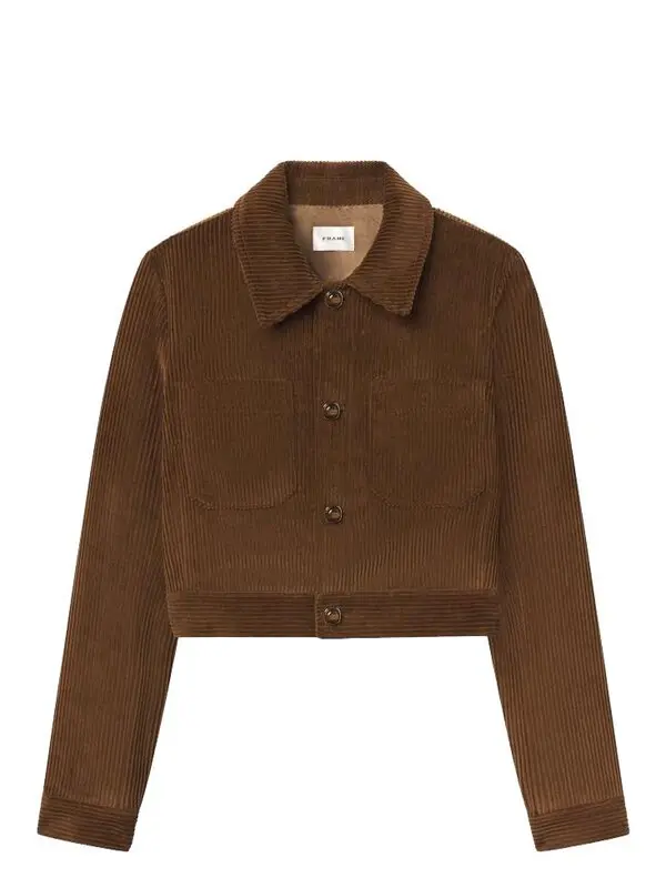 FRAME The Small Cotton Corduroy Jacket - Hazelnut