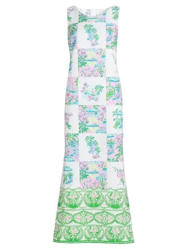 Lilly Pulitzer® Dee Patch Print Maxi Dress - Multi Sunny Dee Patch
