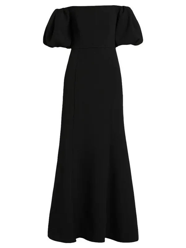 Shoshanna Naia Off-the-shoulder Maxi Dress - Jet