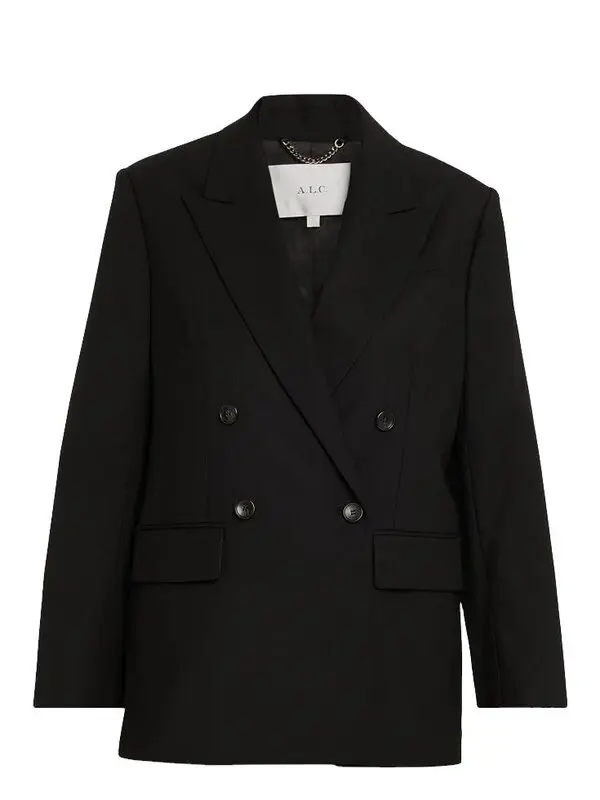 A.L.C. Calla Oversized Double-breasted Blazer - Black