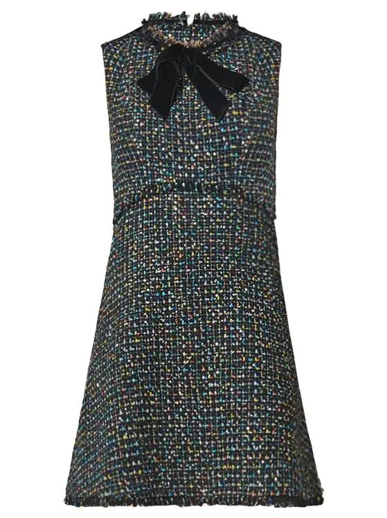Shoshanna Alicia Tweed Minidress - Jet Multi