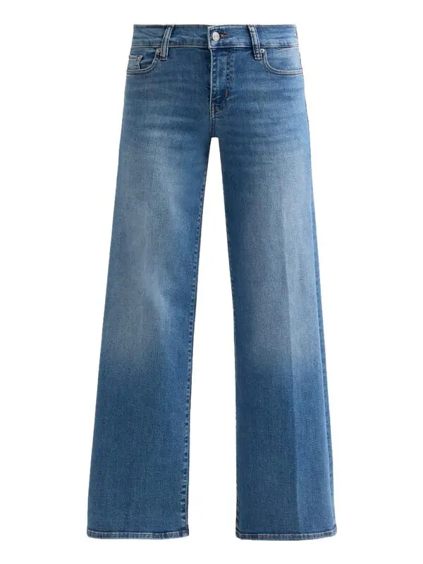 FRAME Le Slim Stretch-denim Low-rise Wide-leg Jeans - Gossamer