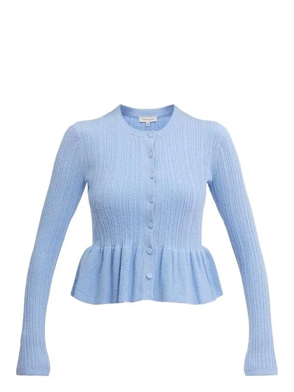 Rebecca Taylor Bouclé Knit Cotton-blend Cardigan - Azure