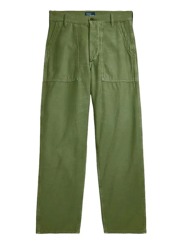 Polo Ralph Lauren Ricky Sateen Straight-leg Pants - Olive