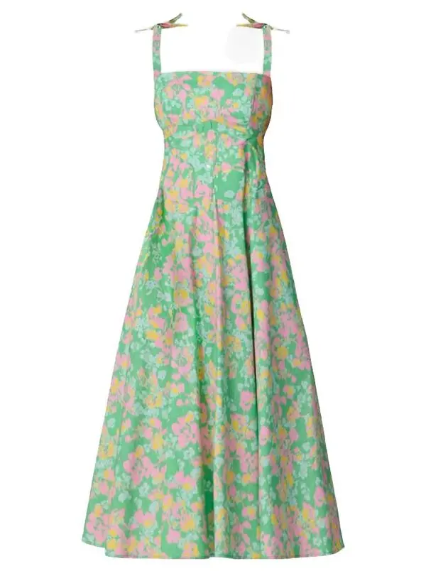 Shoshanna Majorelle Floral Jacquard Cocktail Dress - Bright Mint Multi