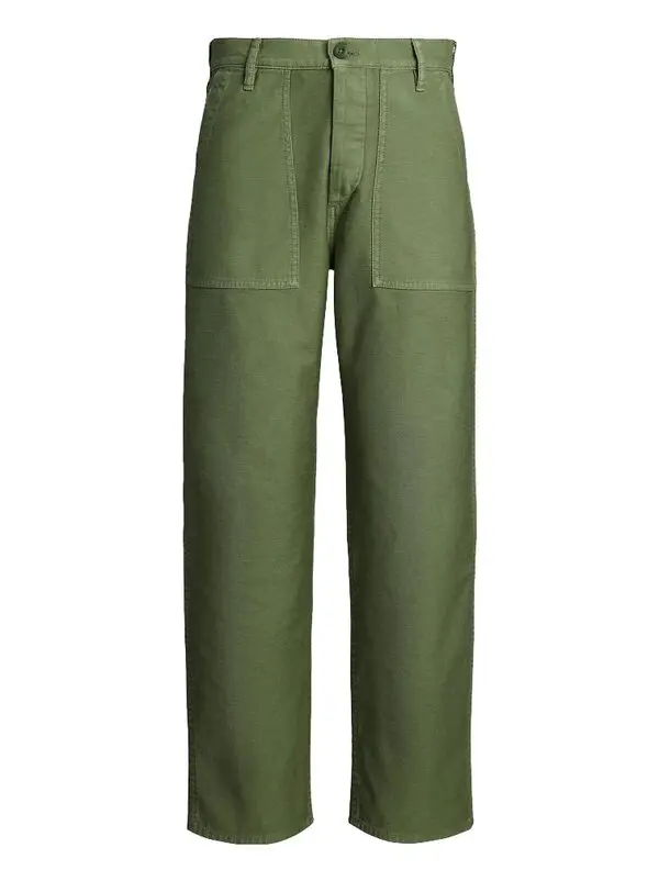 Polo Ralph Lauren The Ricky Cotton Sateen Straight-leg Pants - Olive