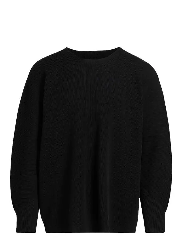 Issey Miyake August Rib-knit Crewneck Sweater - Black