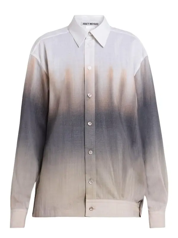 Issey Miyake Plumage Ombré Button-front Shirt - Chukar