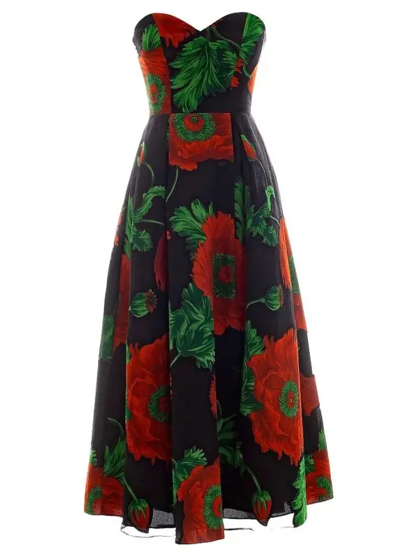 Dress The Population Maisy Poppy Fit & Flare Cocktail Dress - Black Multi