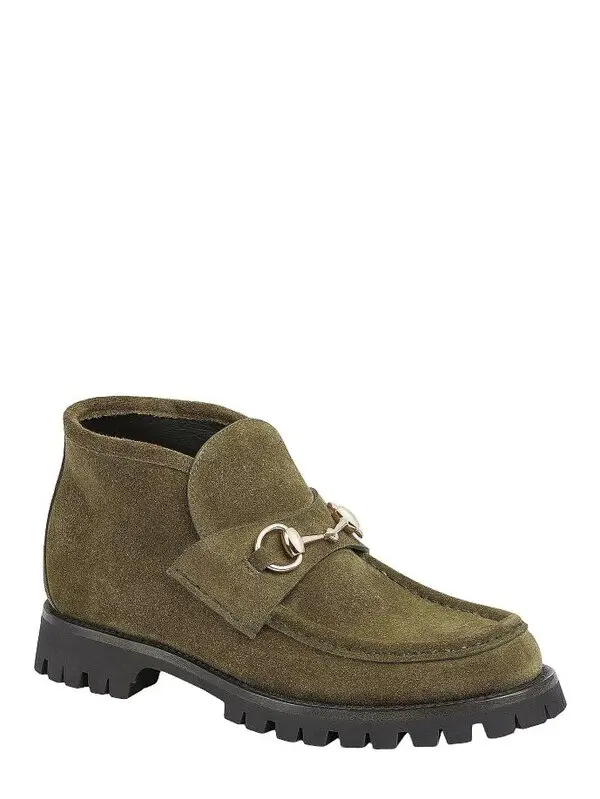 Gucci Sylke Suede Booties - Bottle