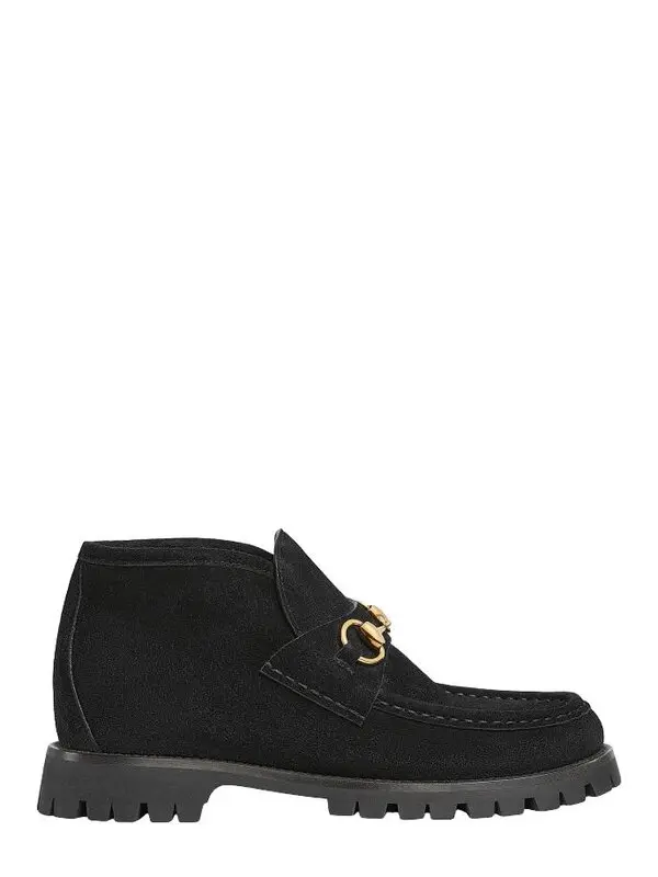 Gucci Sylke Suede Booties - Nero