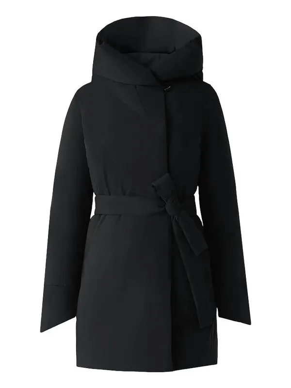 Soia & Kyo Adelaide Self-tie Coat - Black