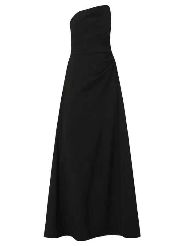 Shoshanna Dory Asymmetric Strapless Gown - Jet
