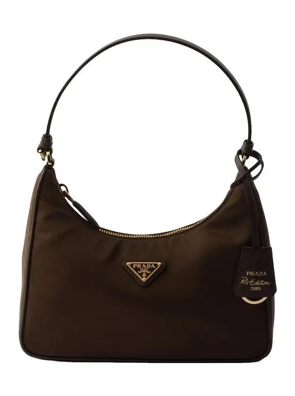 Prada Re-edition 2005 Re-nylon And Saffiano Mini Shoulder Bag - Brown