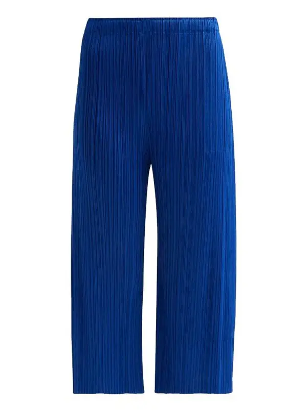 Issey Miyake July Pleated Crop Pants - Blue