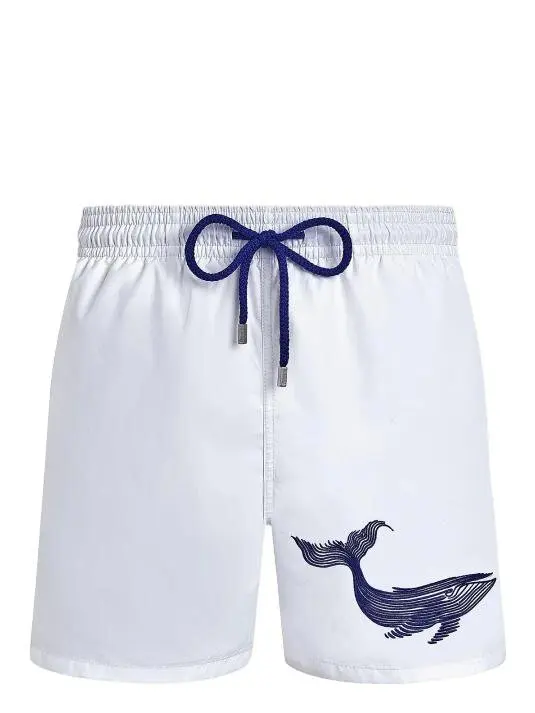 Vilebrequin Embroidered Whale Swim Shorts - Blanc