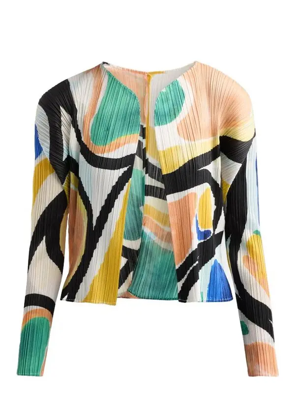 Issey Miyake Roll Abstract Pleated Cardigan - Multi