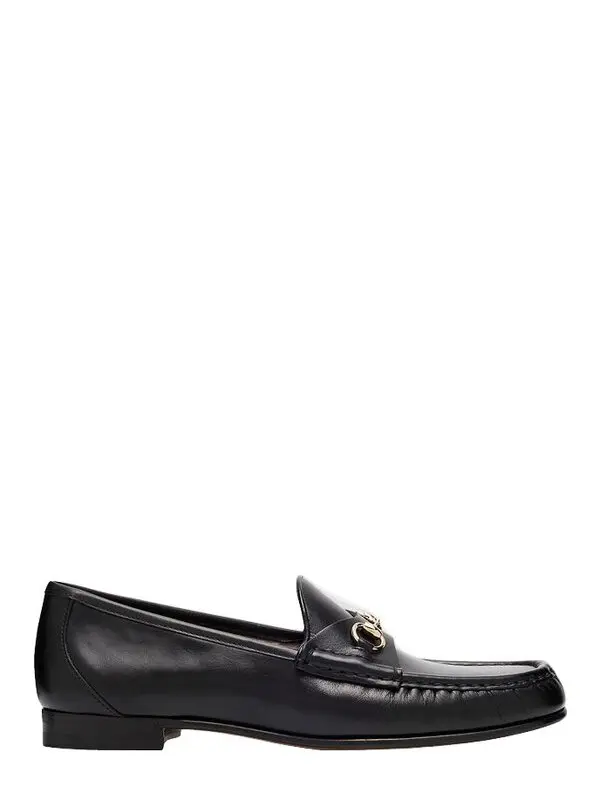 Gucci Betis Glam Leather Bit Loafers - Black