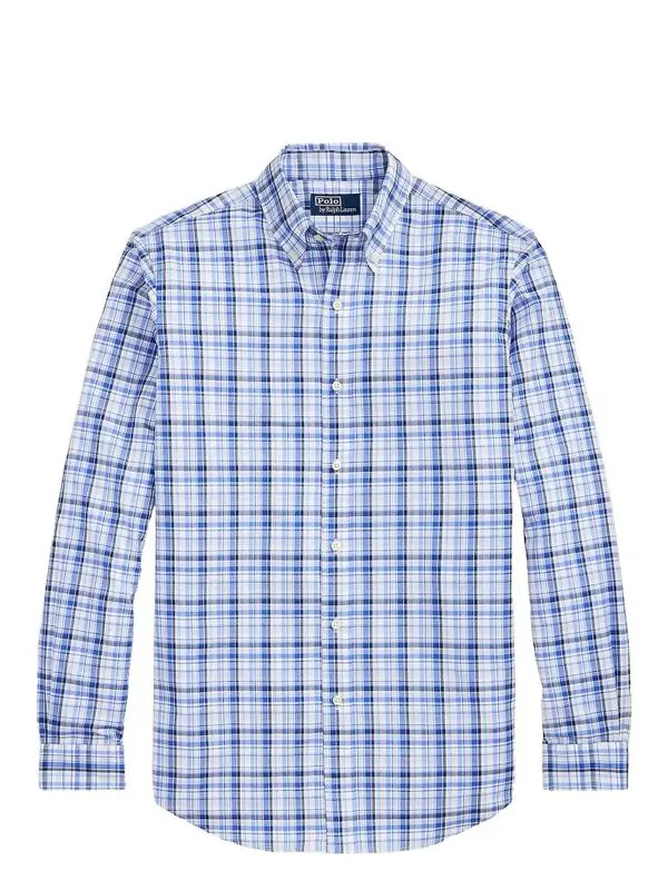 Polo Ralph Lauren Classic Fit Plaid Poplin Shirt - Blue Multi
