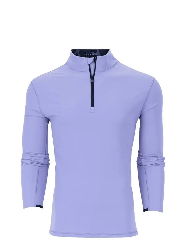 Greyson Tate Stretch-nylon Quarter-zip Sweatshirt - Toadflax
