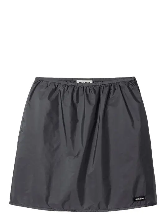 Miu Miu Technical Fabric Skirt - Grey