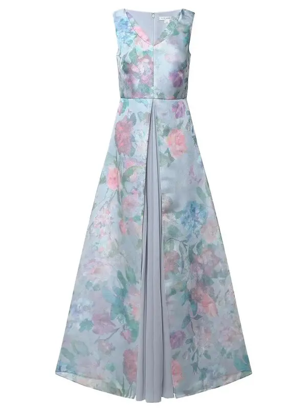 KAY UNGER Merida Floral Organza A-line Gown - Spring Mist