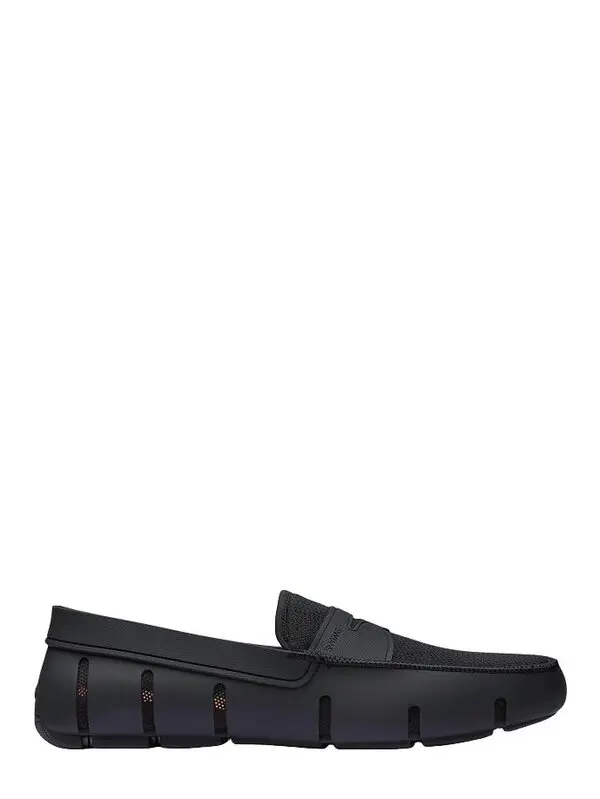 Swims Mesh & Rubber Penny Loafers - Black