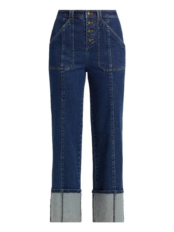 Cinq À Sept Benji Cuffed Flare Jeans - Ocean