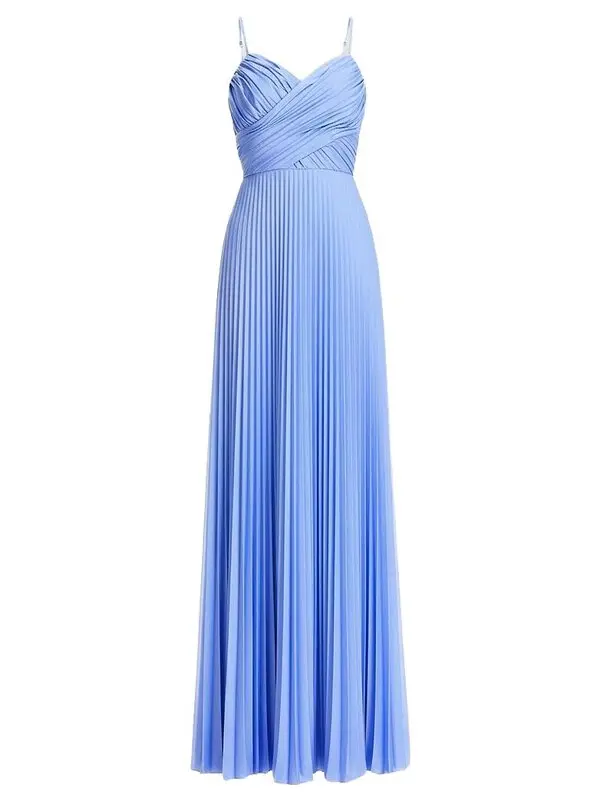 Dress The Population Aspen Pleated Gown - Sky
