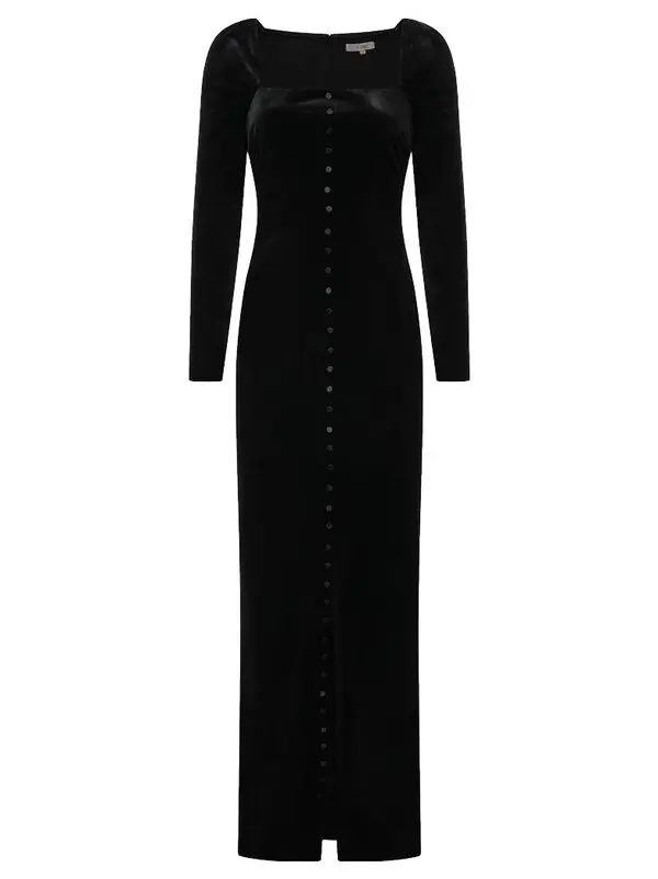 ET OCHS Bexley Stretch Velvet Gown - Black
