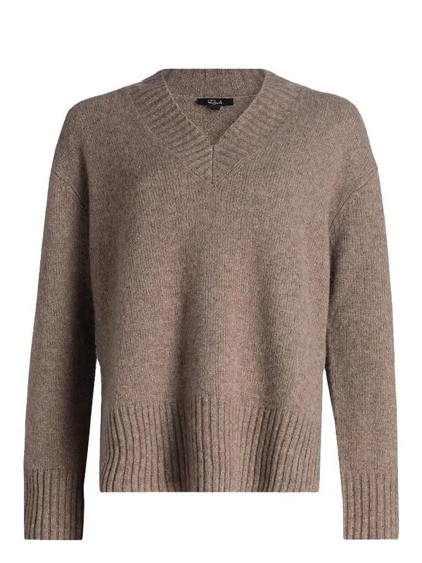 Rails Gisella Cashmere-silk V-neck Sweater - Hazelnut