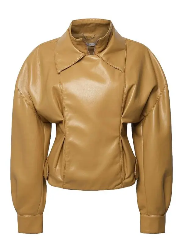 ET OCHS Tanner Faux-leather Jacket - Butterscotch