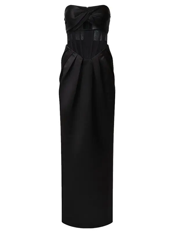 Bcbgmaxazria Elizabeth Strapless Gown - Black