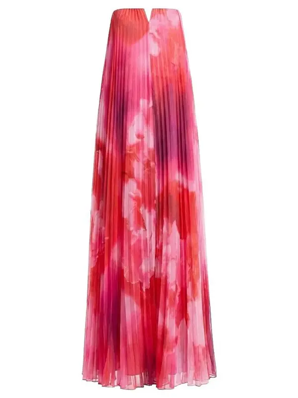 Dress The Population Kelston Plissé Strapless Dress - Blush Multi