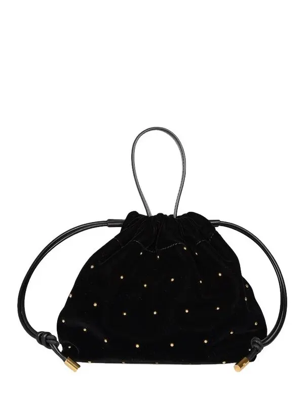 Chloé Icons Mini Studded Velvet Shoulder Bag - Black