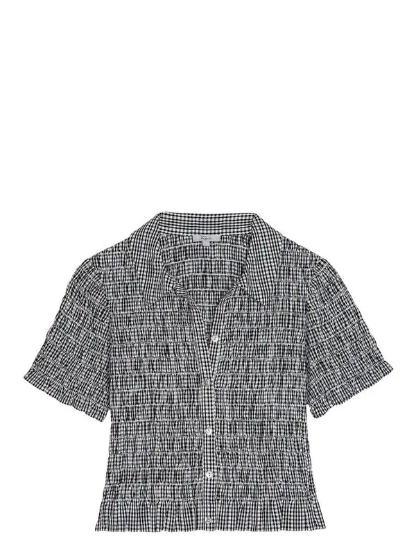 Rails Alton Gingham Smock Shirt - Black Gingham