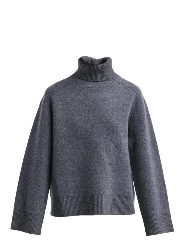 YVES SALOMON Merino Wool Turtleneck Sweater - Pyrenees